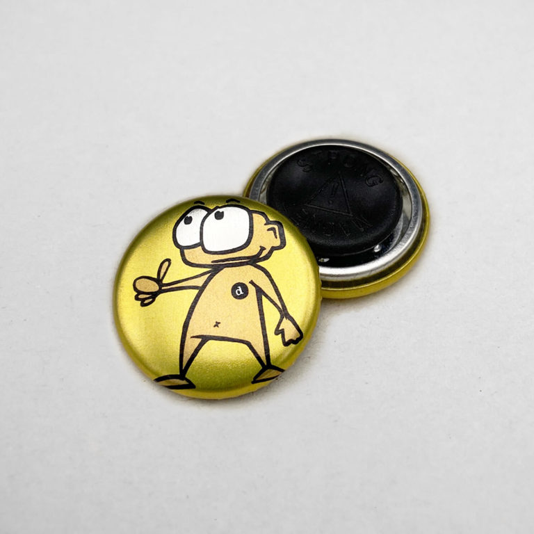 25mm Buttons mit Anhänger / METALLIC Buttons aus Berlin