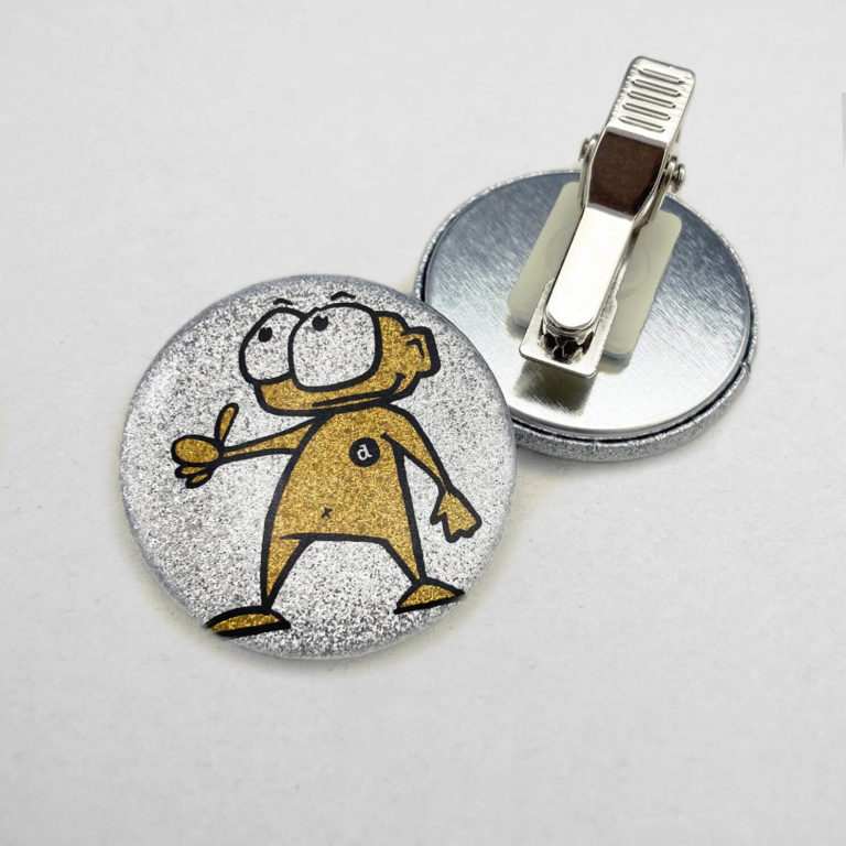44mm Buttons mit Clip - dailybuttons Buttons aus Berlin