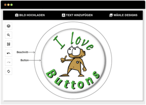 DER Buttondesigner. Dein Design, Dein Motiv - Badge Designer