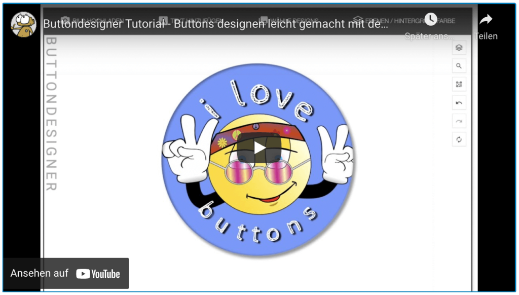DER Buttondesigner. Dein Design, Dein Motiv - Badge Designer