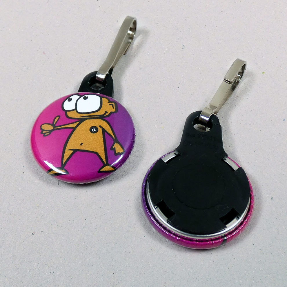 Soft-Touch Buttons in 25mm als Schlüsselanhänger - dailybuttons