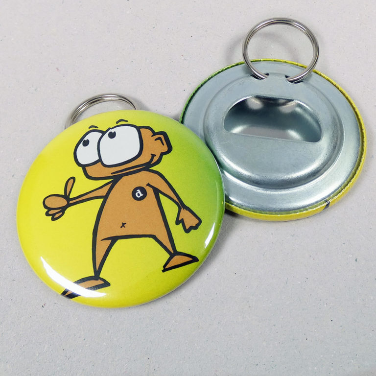 Soft-Touch Buttons in 25mm als Schlüsselanhänger - dailybuttons