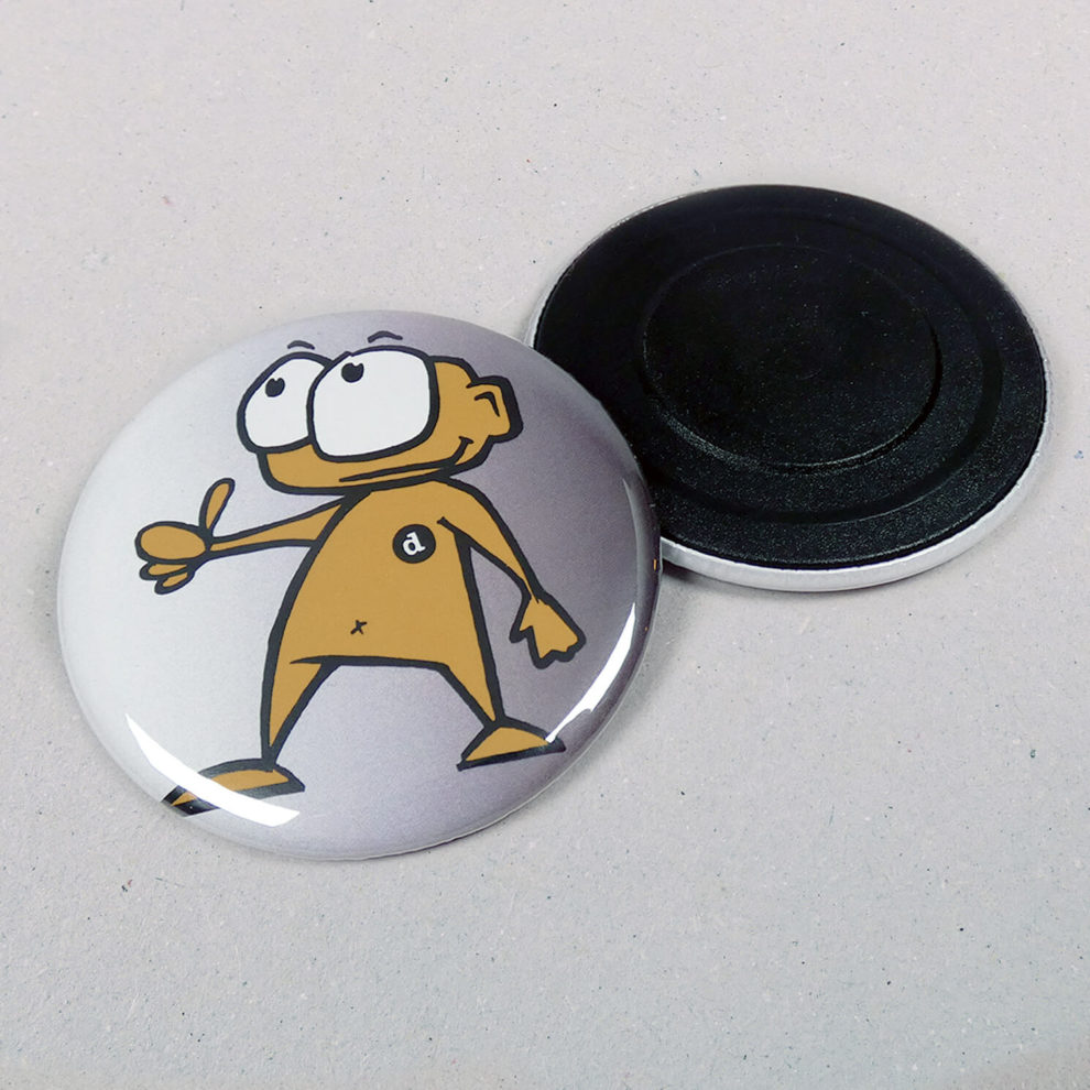 37mm Buttons als Magnet mit matter Soft-Touch Oberfläche