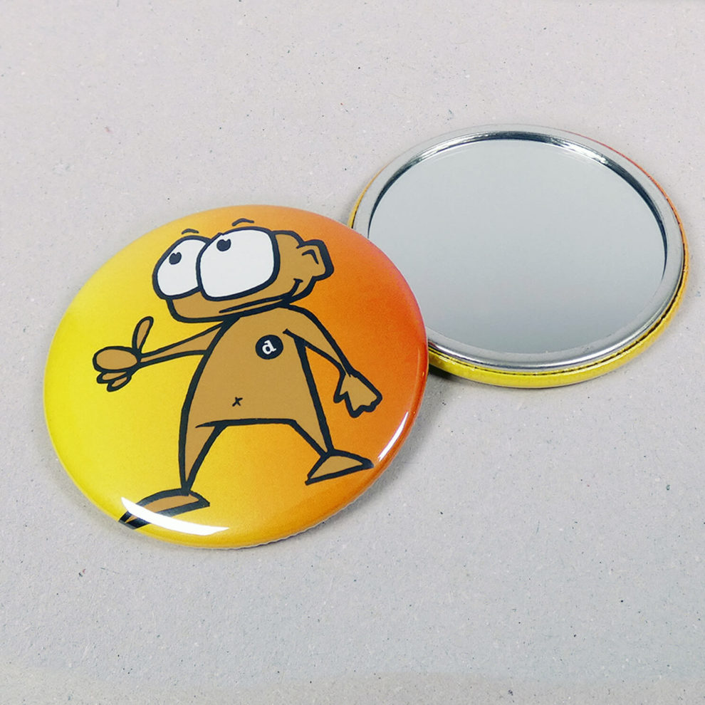 Soft-Touch Buttons in 56mm mit Nadel - Schöne matte Buttons!